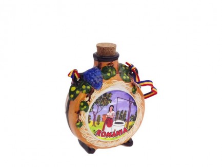 Souvenir Romania - plosca - artizanat-cadouri.ro
