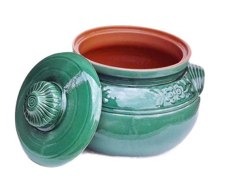 Vas lut rotund 6 L - verde - artizanat-cadouri.ro