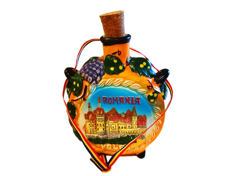 Souvenir Romania - plosca 2 - artizanat-cadouri.ro