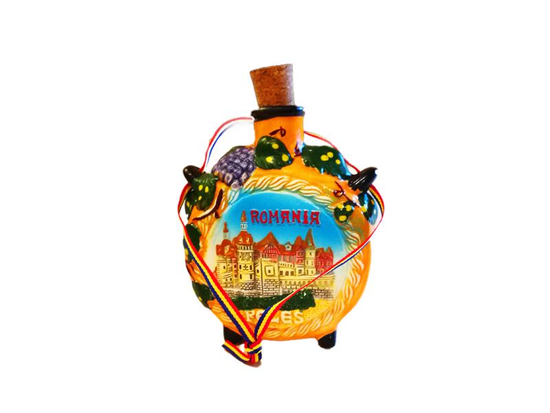 Souvenir Romania - plosca 2 - artizanat-cadouri.ro